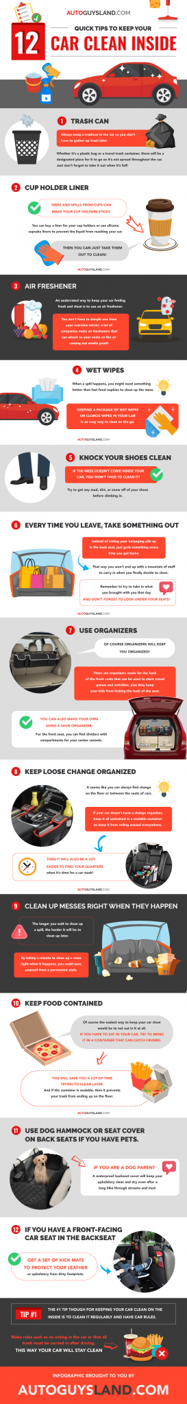 [Infographic] How to Keep Your Car Clean Inside - Land Of Auto Guys